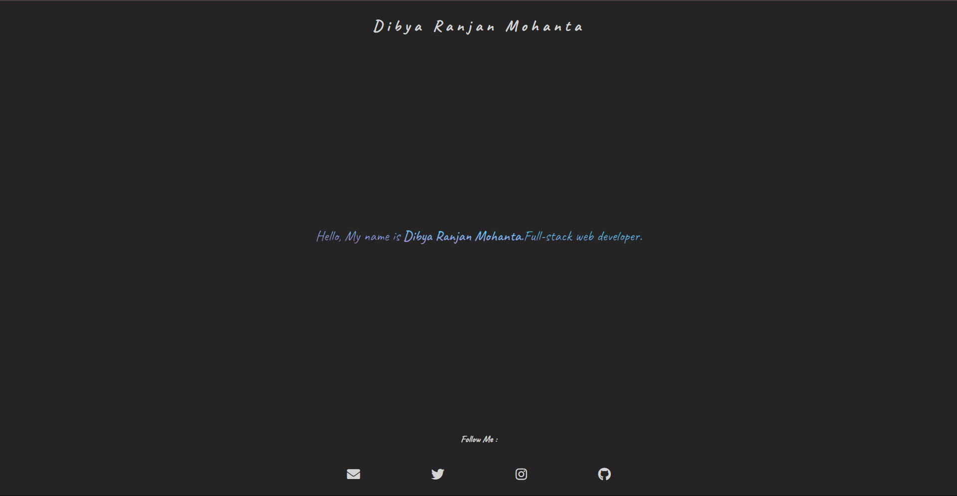 Dibya Ranjan Mohanta | Full-Stack Developer